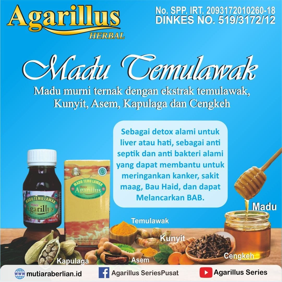 Madu Temulawak Detox Alami Tubuh Anda | Agarillus by Mutiara Berlian